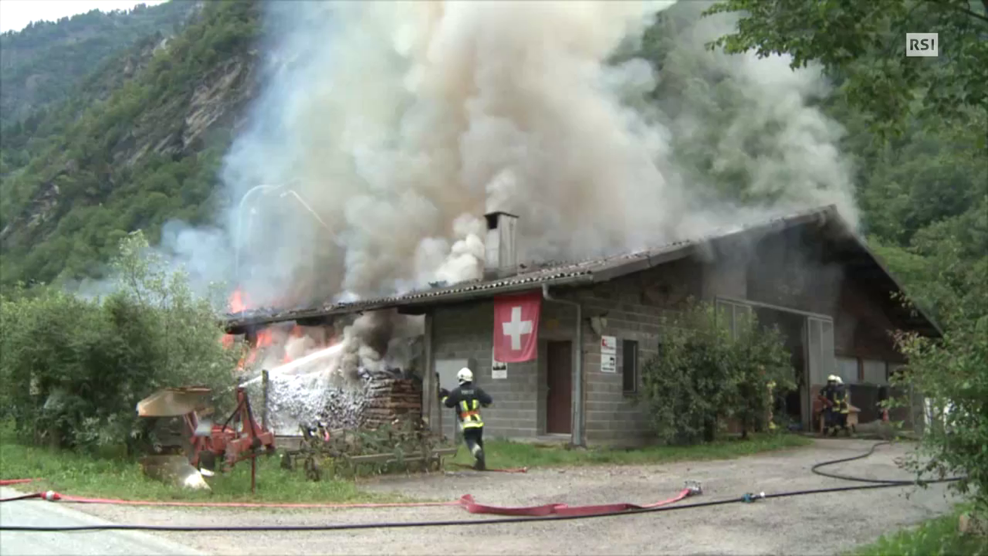 Stalla in fumo a Lostallo - RSI Radiotelevisione svizzera